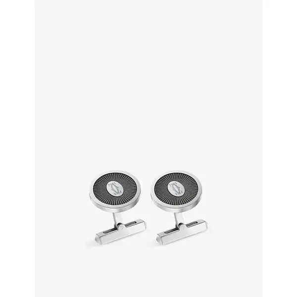 Cartier Double C De Palladium-Plated Sterling-Silver Cufflinks